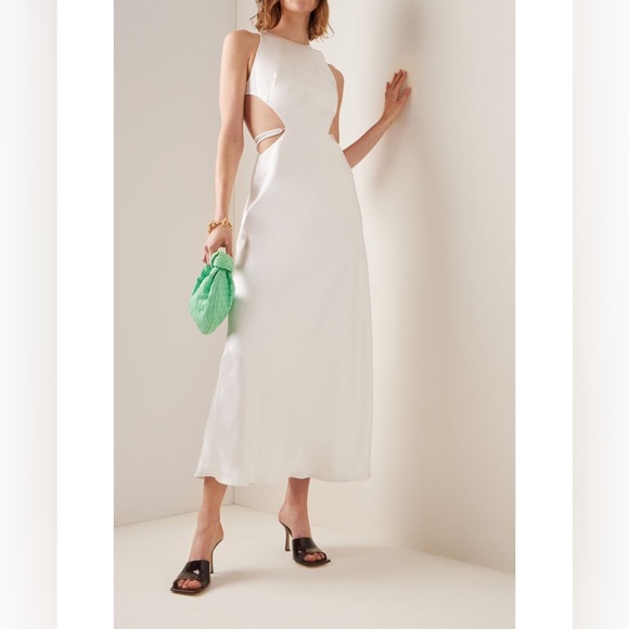 Brandon Maxwell | Dresses | Brandon Maxwell Cut Out Silk Slip Dress In ...